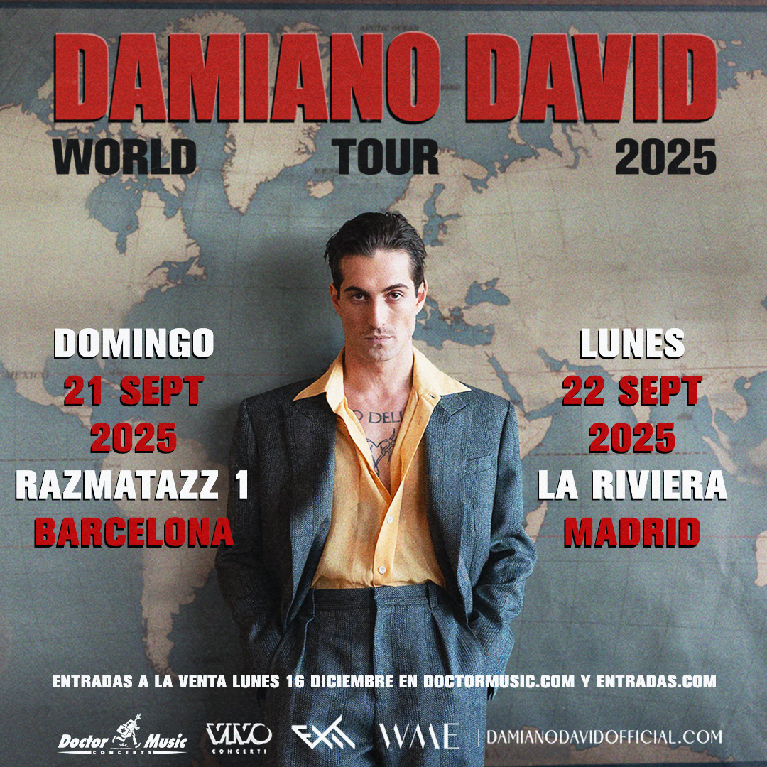 Damiano David anuncia conciertos en solitario en España en 2025 - MyiPop